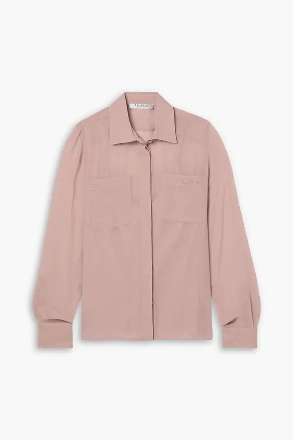 Max Mara Ercole Silkgeorgette Shirt - Blush