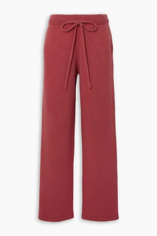 THE ELDER STATESMAN Cashmere Track Pants - Brick