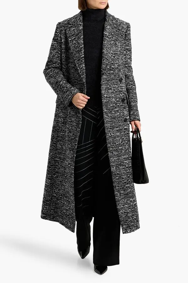 Alberta Ferretti Doublebreasted Bouclétweed Coat
