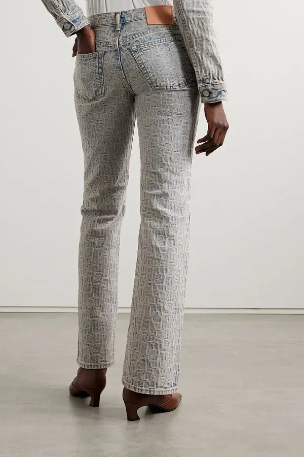 Acne Studios Denimjacquard Lowrise Bootcut Jeans