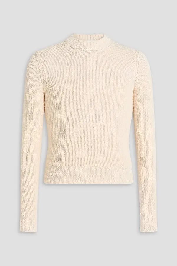 JIL SANDER Cottonblend Sweater - Ecru
