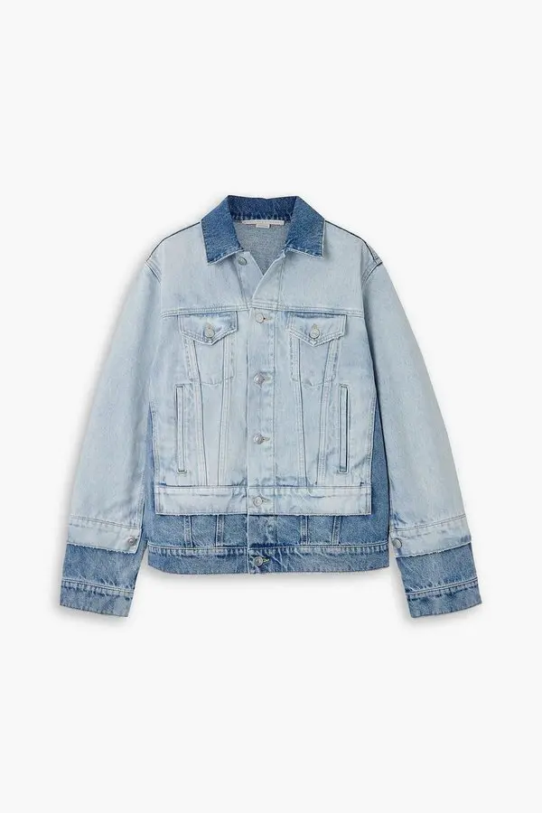 Stella McCartney Twotone Paneled Denim Jacket