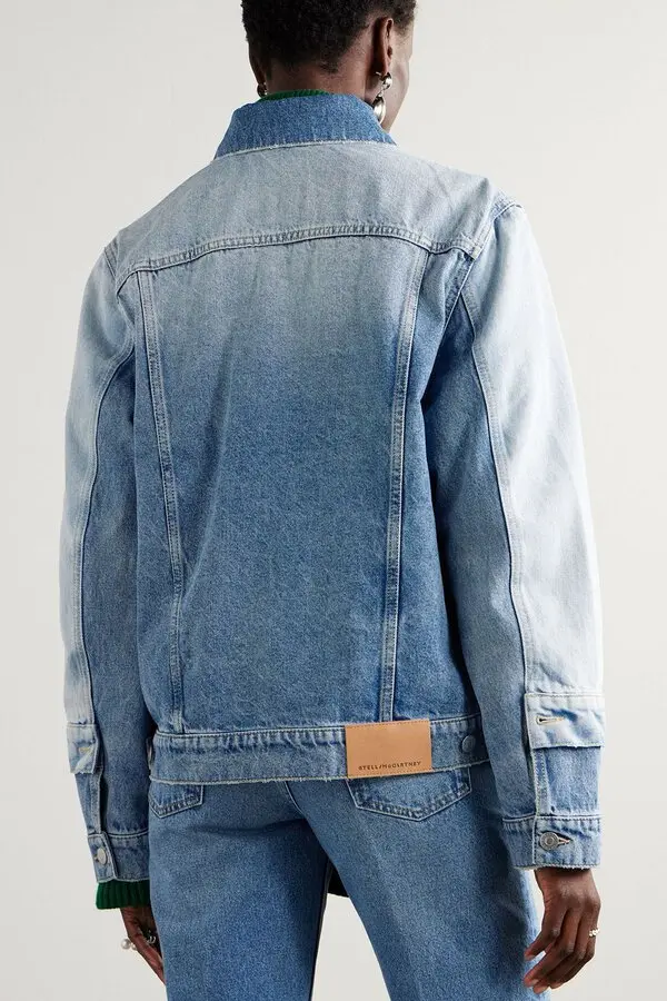 Stella McCartney Twotone Paneled Denim Jacket