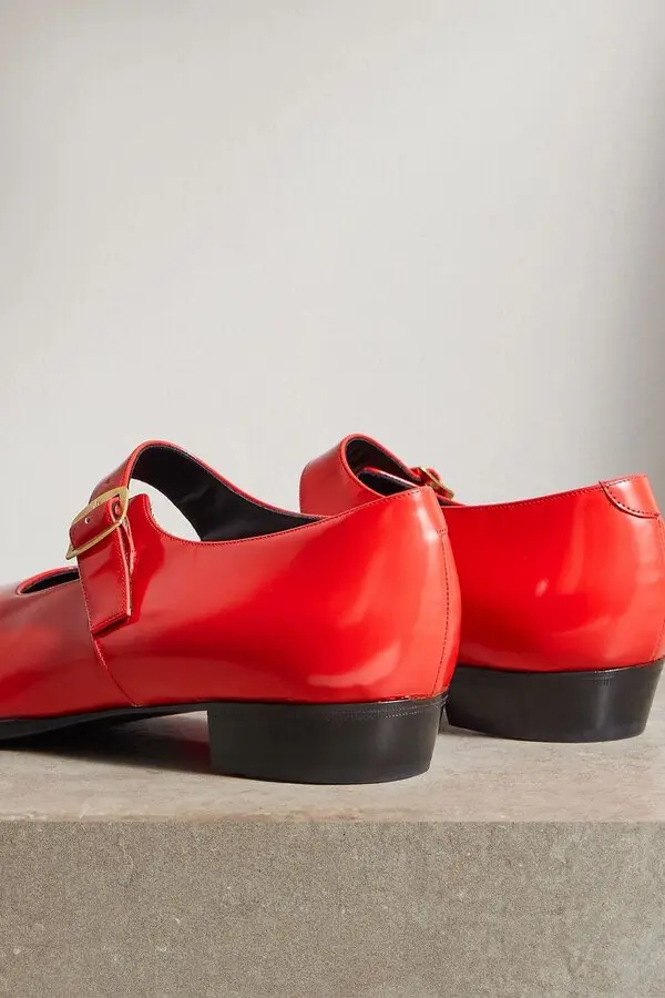 Bally Gerwin Glossedleather Mary Jane Flats - Red