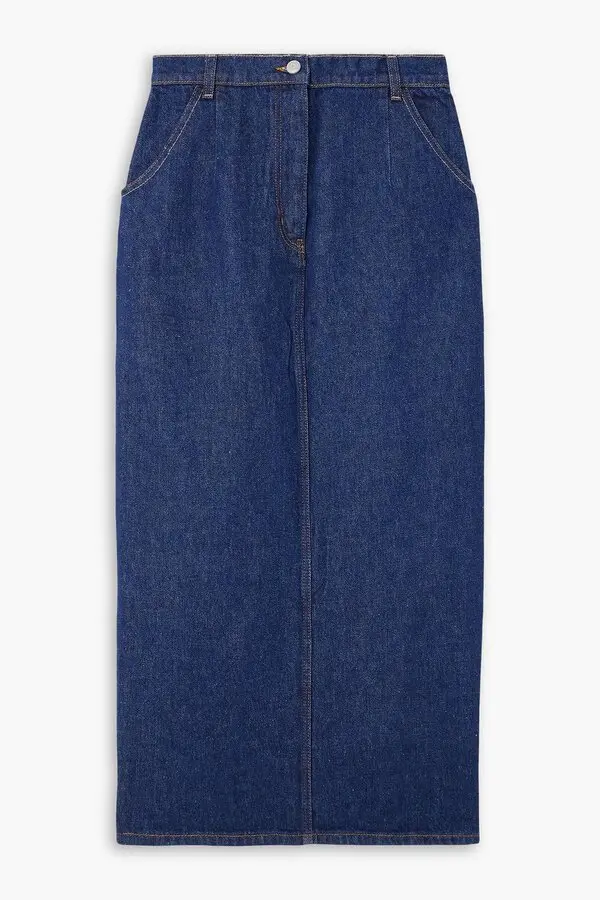 Magda Butrym Denim Midi Skirt - Dark Denim