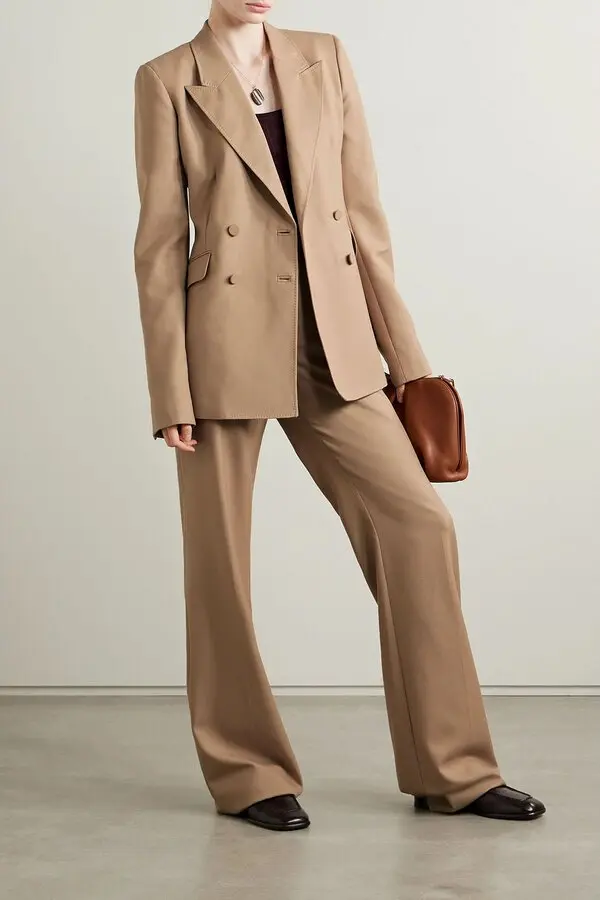 Gabriela Hearst Stephanie Doublebreasted Wooltwill Blazer