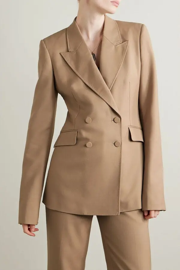 Gabriela Hearst Stephanie Doublebreasted Wooltwill Blazer