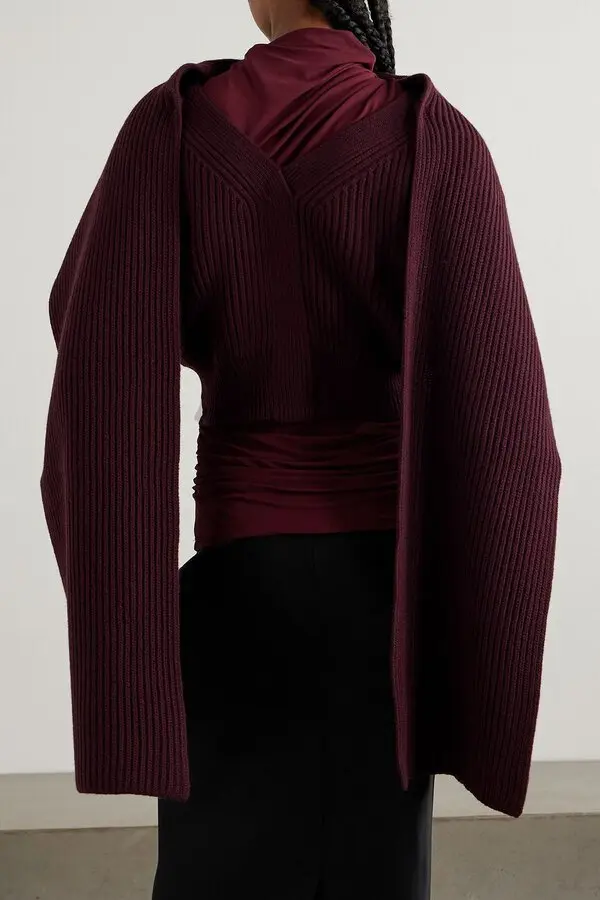 Erdem Cropped Ribbed Wool And Cashmereblend Sweater