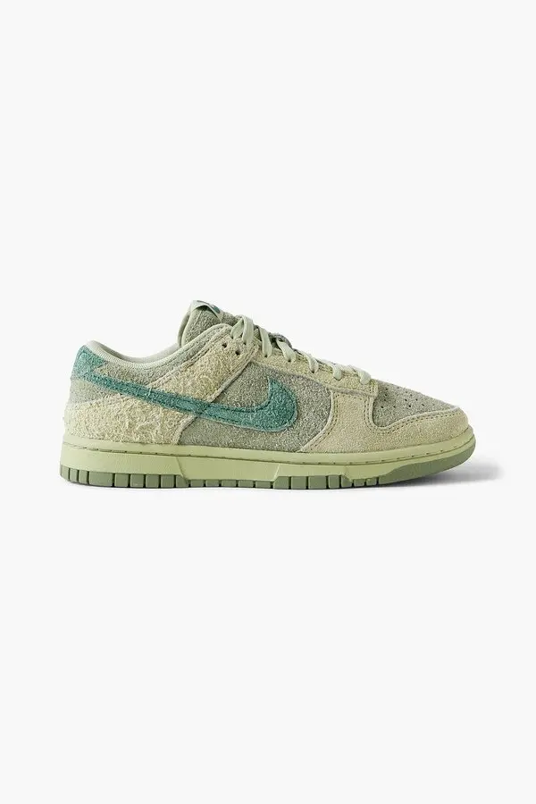 Nike Dunk Low Brushedsuede Sneakers - Sage Green