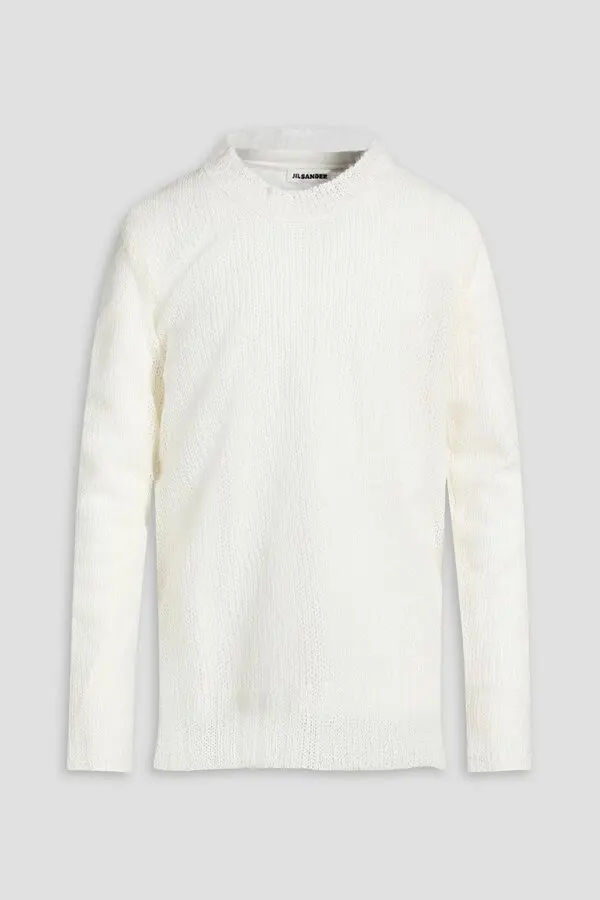 JIL SANDER Openknit Sweater - Ivory