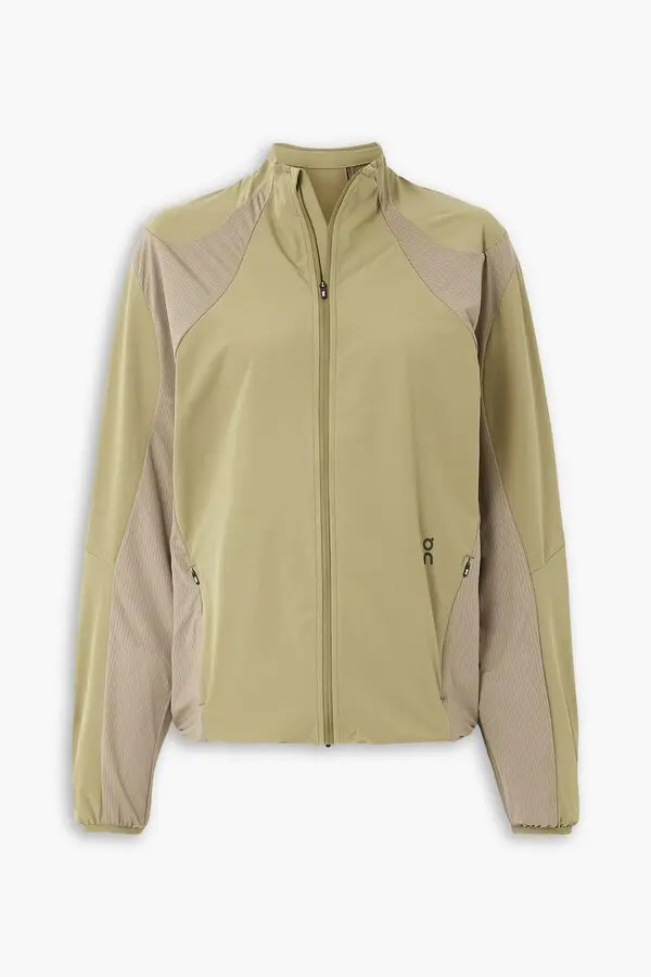 On Post Archive Facti Breaker Stretchshell And Mesh Jacket - Sage Green