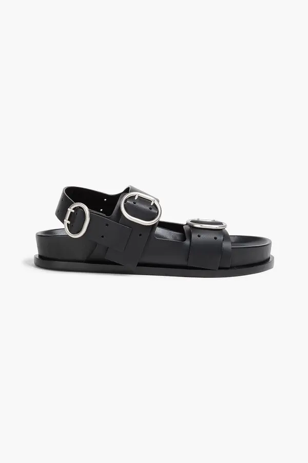 JIL SANDER Buckled Leather Sandals