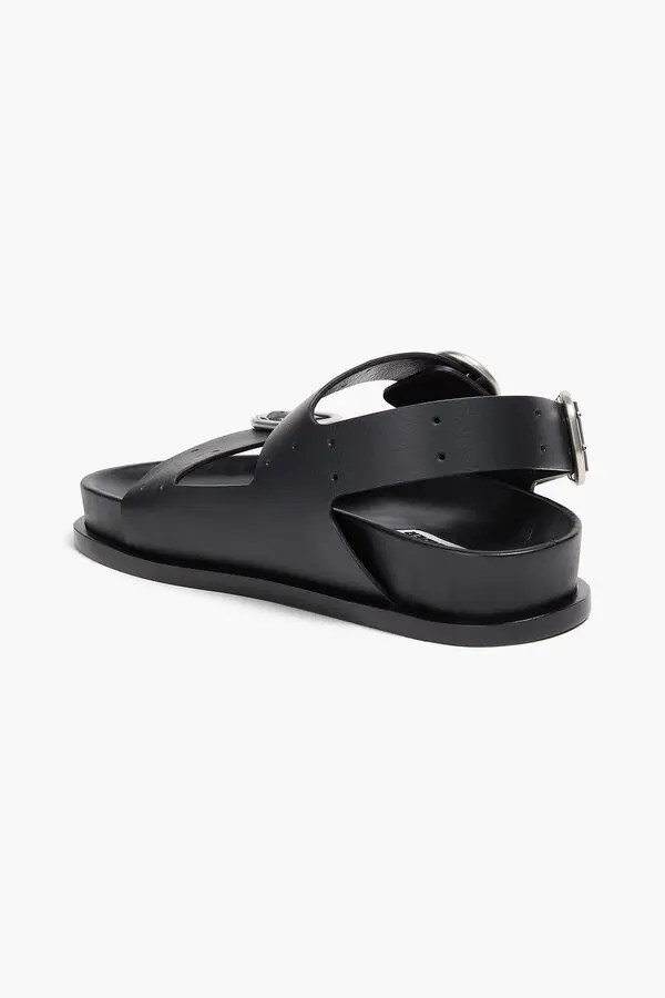 JIL SANDER Buckled Leather Sandals