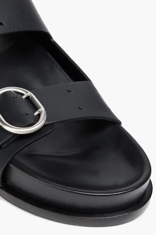 JIL SANDER Buckled Leather Sandals