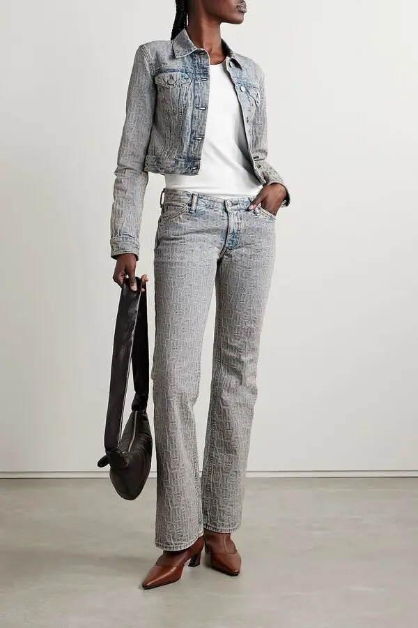 Acne Studios Cropped Denimjacquard Jacket