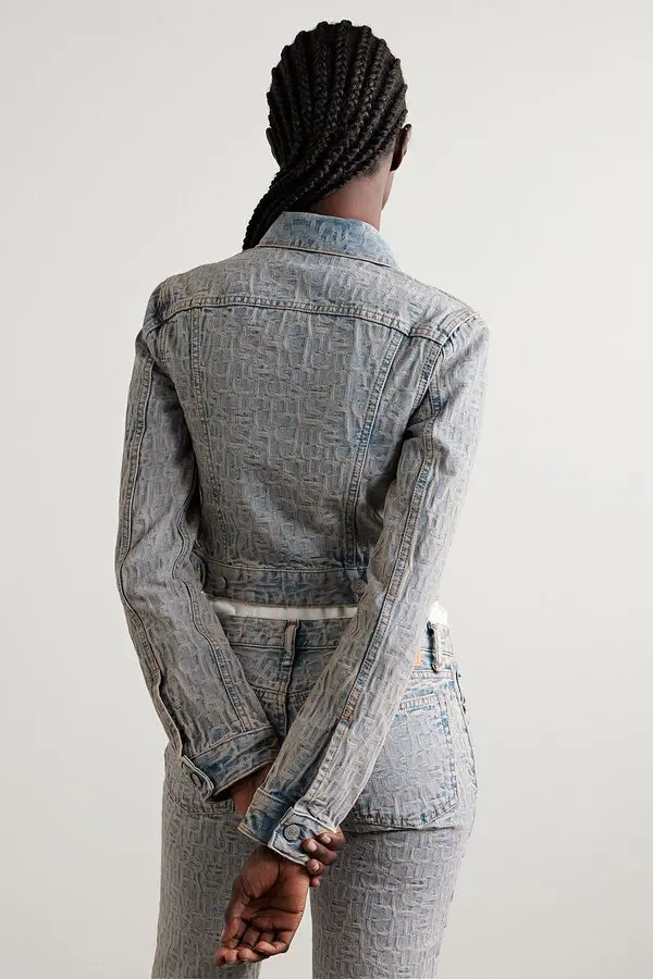Acne Studios Cropped Denimjacquard Jacket
