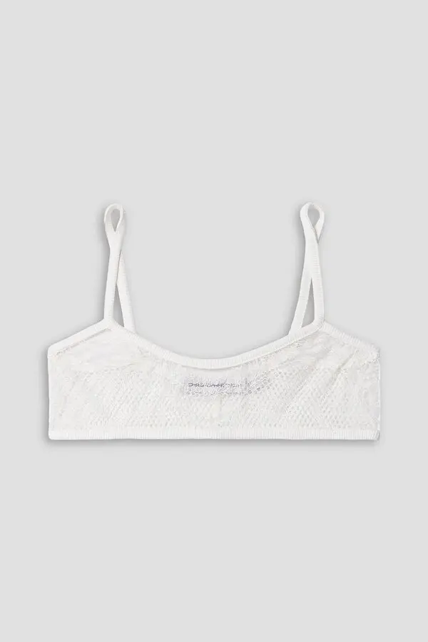Christopher Esber Wave Lacetrimmed Crocheted Bralette - White