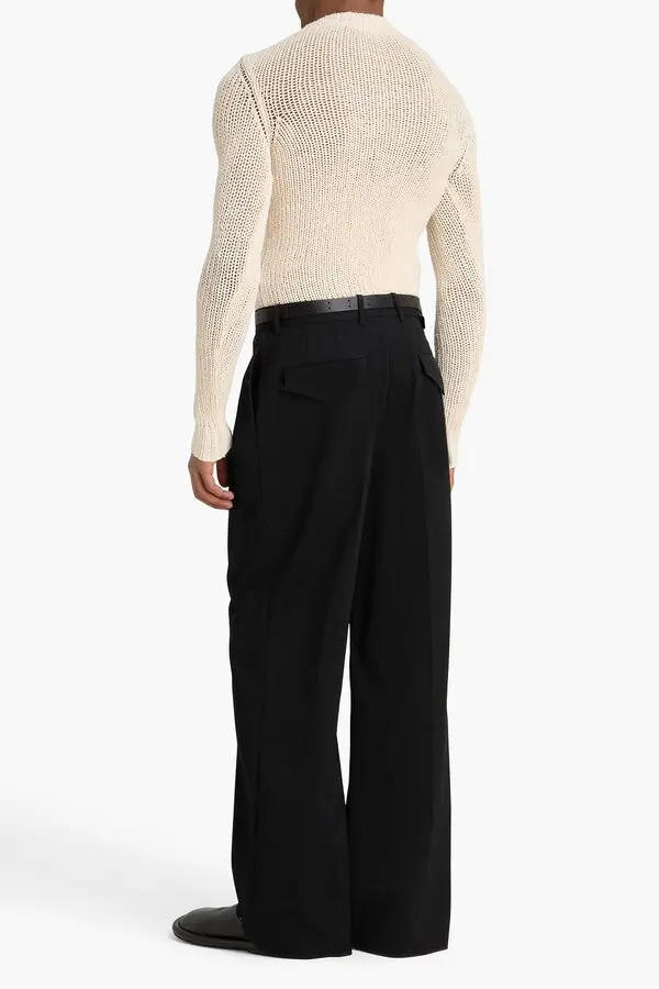 JIL SANDER Belted Wooltwill Pants