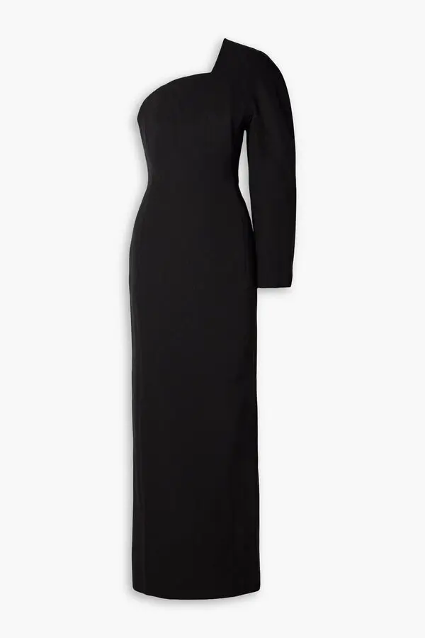 Jacquemus Pablo Onesleeve Woven Gown - Black