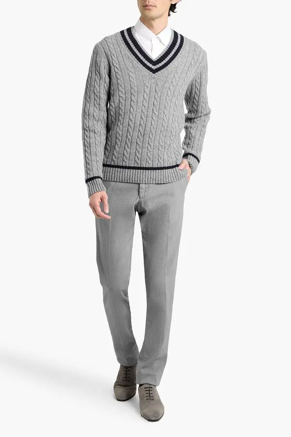 SLOWEAR Zanone Cableknit Wool Sweater