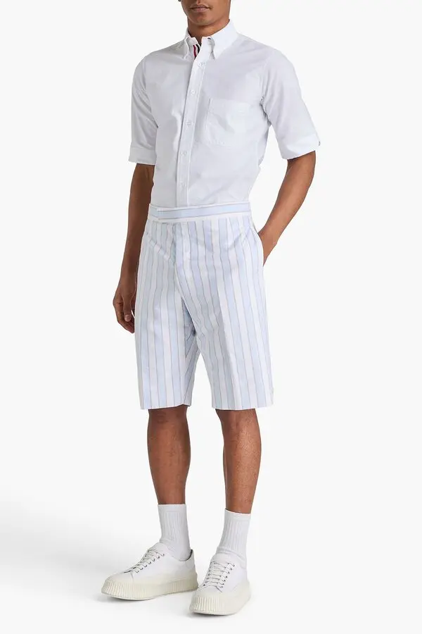 Thom Browne Striped Cotton-piqué Shorts
