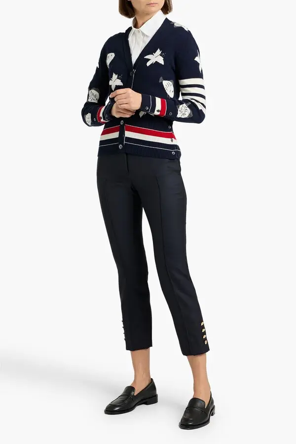 Thom Browne Cropped Wooltwill Slimleg Pants