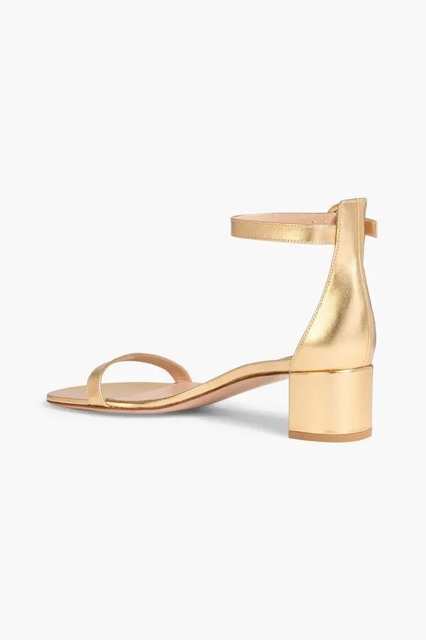 GIANVITO ROSSI Gaeta 45 Metallic Leather Sandals