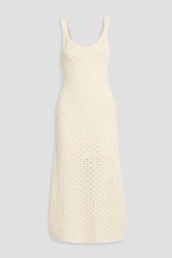 Naadam Crocheted Cotton Midi Dress