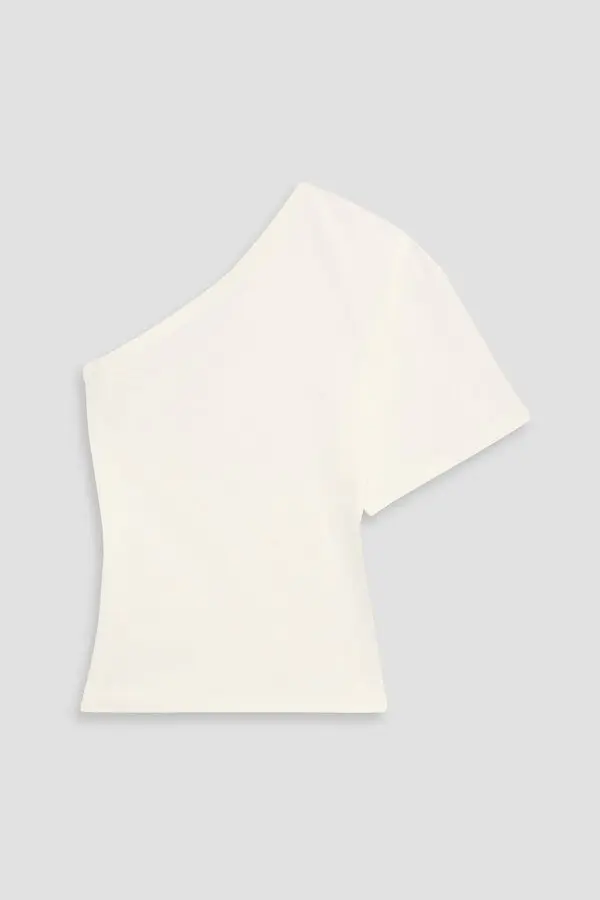 Matteau Oneshoulder Cottonjersey Top - White