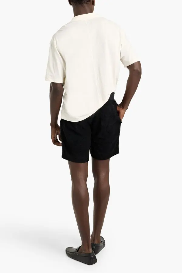 Orlebar Brown Trevone Cotton-terry Shorts - Black