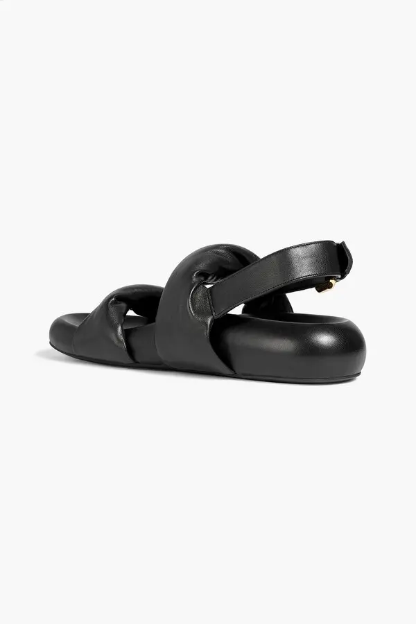 Marni Twisted Padded Leather Slingback Sandals