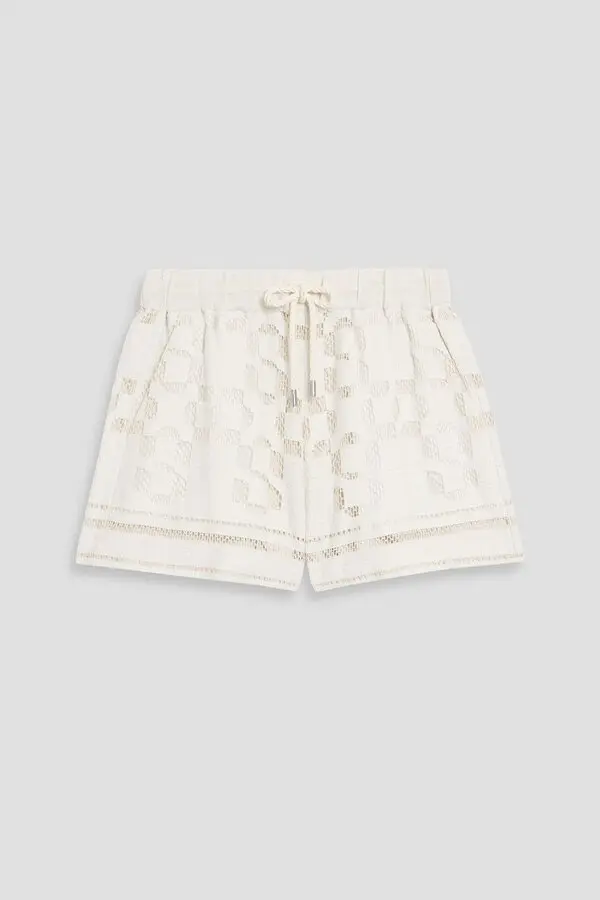 Simkhai Hannah Crocheted Cottonblend Shorts