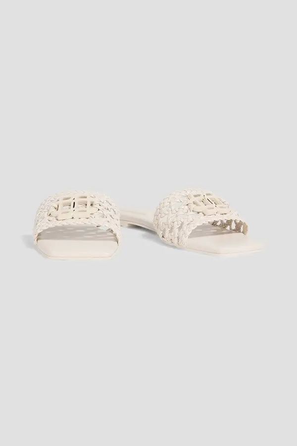 Simkhai Dion Embellished Woven Slides