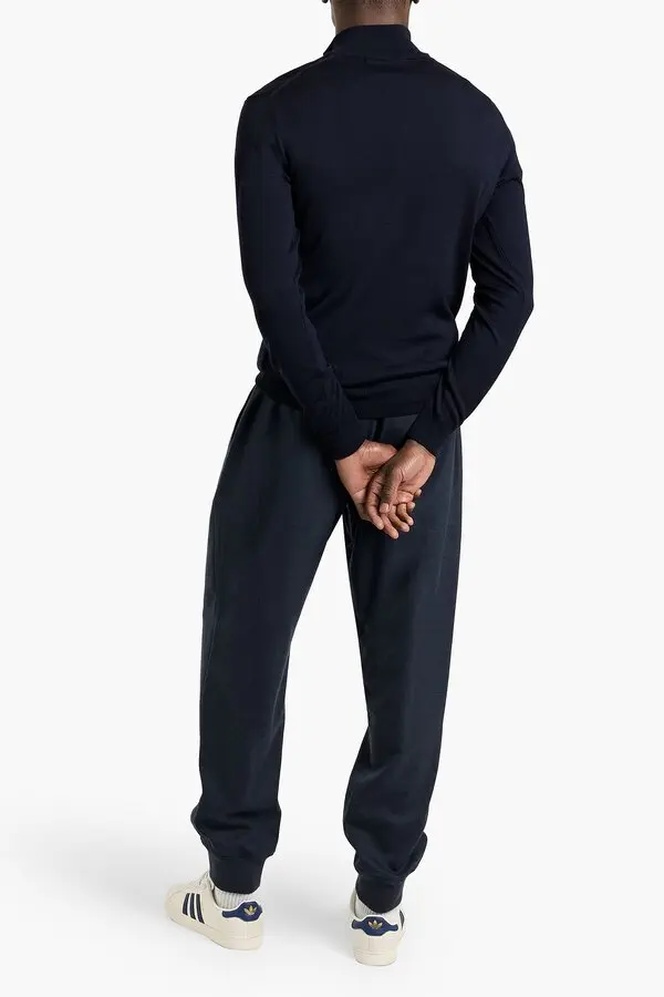 Orlebar Brown Neilson Merino Wool Half-zip Sweater - Navy