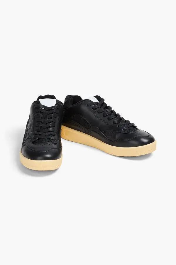 JIL SANDER Mesh And Leather Sneakers - Black