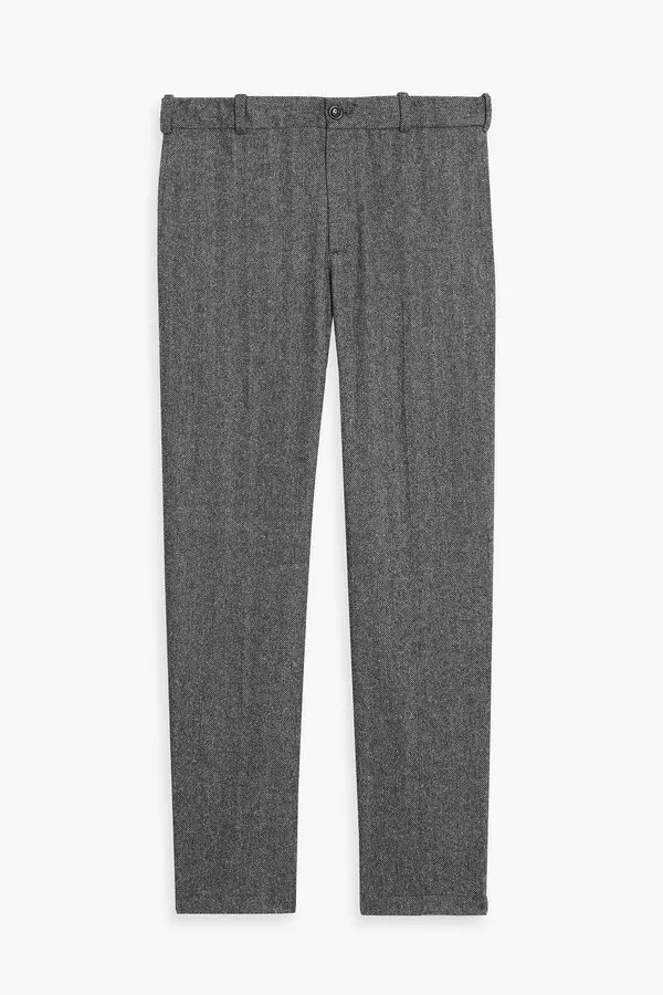 Moncler Slimfit Herringbone Woolblend Pants