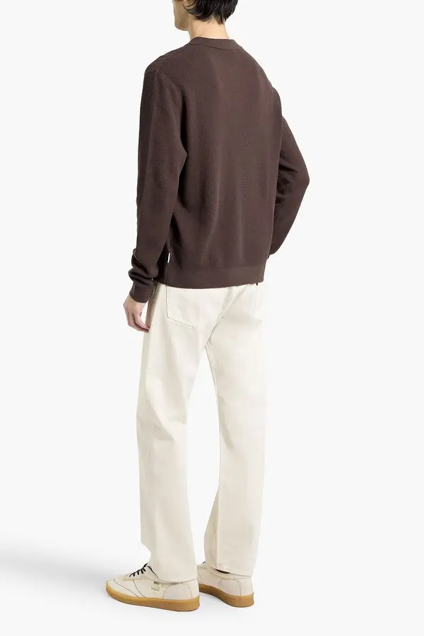 Onia Texturedknit Cotton Polo Shirt