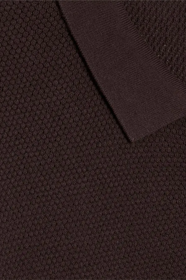 Onia Texturedknit Cotton Polo Shirt