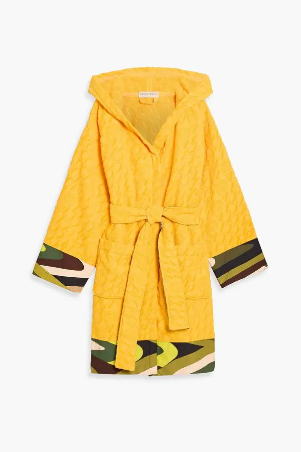 Emilio Pucci Cottonterry Hooded Robe - Saffron