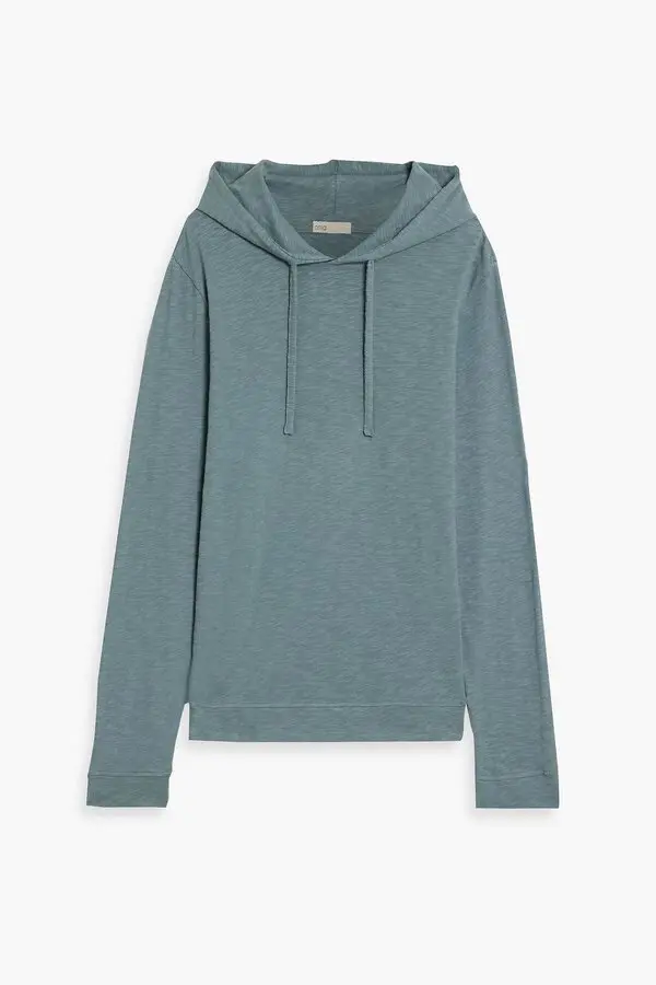 Onia Slub Cottonjersey Hoodie - Slate Blue