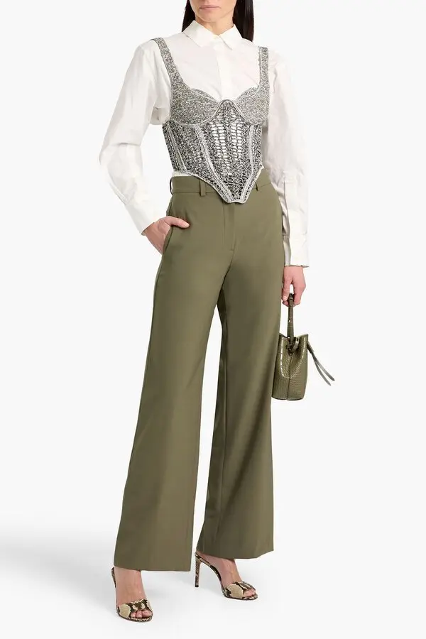 Maje Crepe Wideleg Pants
