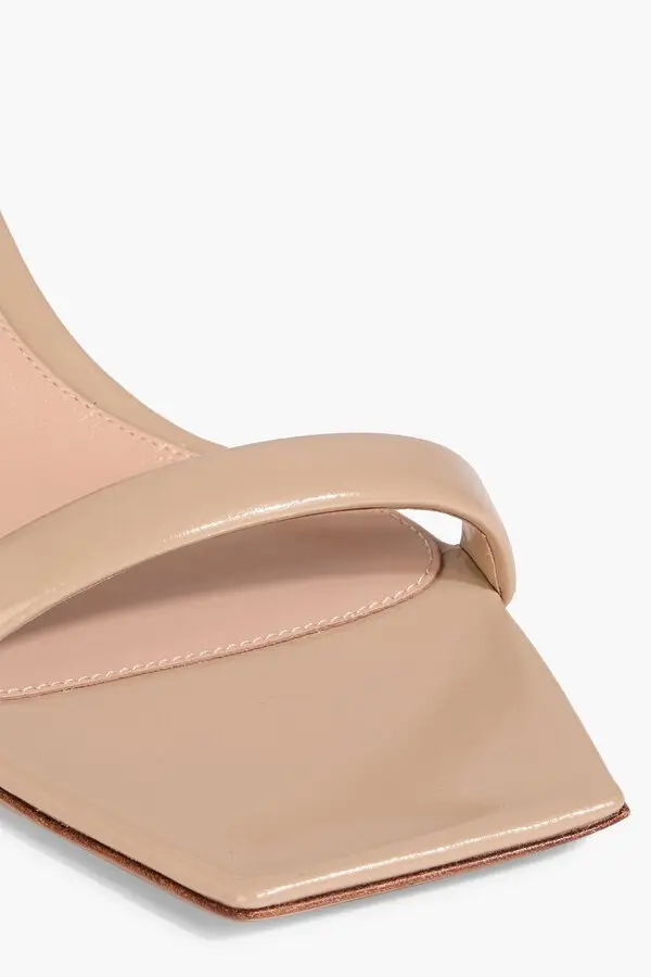 GIANVITO ROSSI Pat 55 Leather Sandals - Sand
