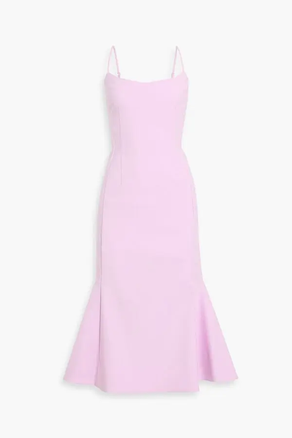 Simkhai Dalia Fluted Stretchcrepe Midi Dress - Lilac