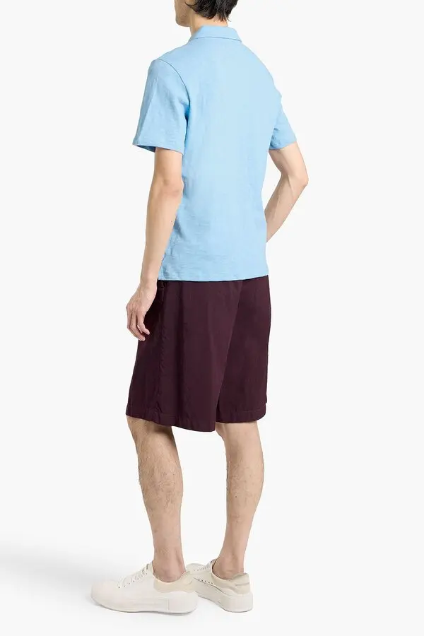 Onia Slub Cottonjersey Polo Shirt - Light Blue