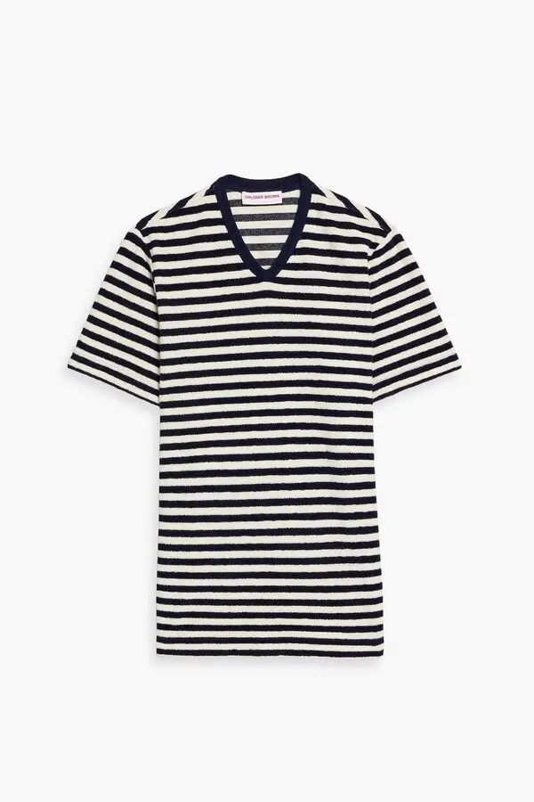 Orlebar Brown Nicolas Striped Cottonterry Tshirt - Black