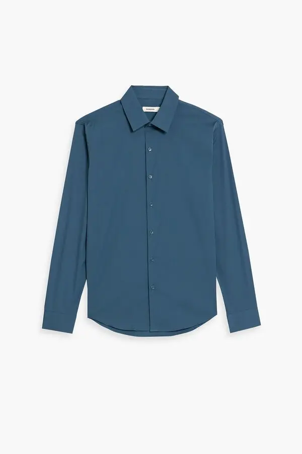 Sandro Cottonblend Poplin Shirt - Petrol