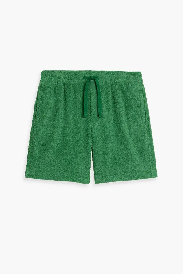 Orlebar Brown Trevone Cottonterry Drawstring Shorts - Green
