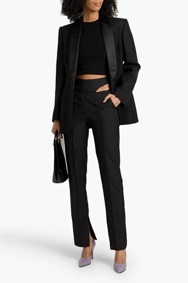 Wardrobe.NYC Satin-trimmed Tuxedo Jacket