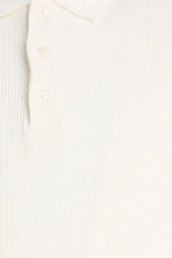 Frescobol Carioca Horacio Waffleknit Cotton Polo Shirt