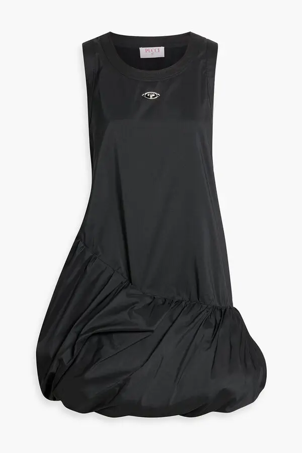 Emilio Pucci Gathered Shell Mini Dress - Black